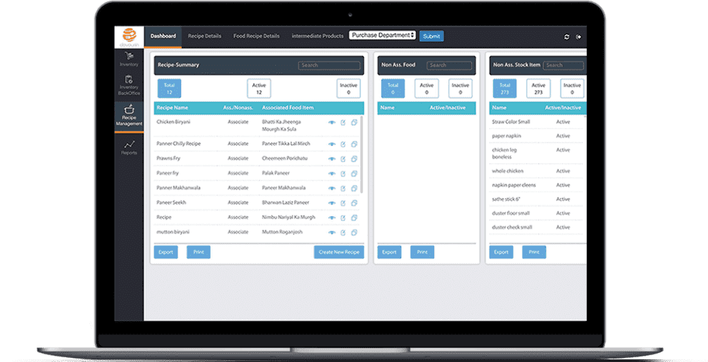 Restaurant Inventory Management Software - Devourin